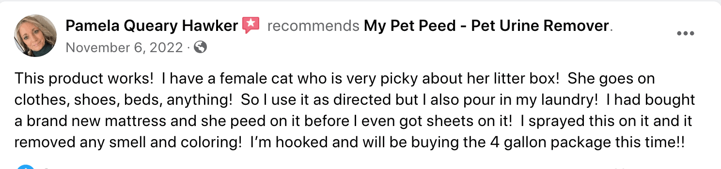 Reviews | My Pet Peed - Pet Urine Remover