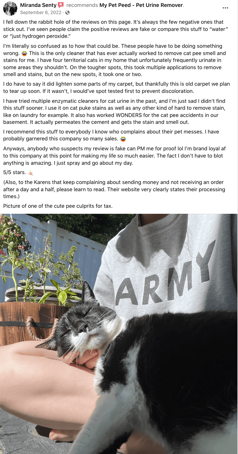 loyal to this company | My Pet Peed - Pet Urine Remover