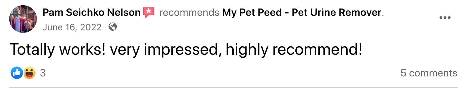 Totally works!! | My Pet Peed - Pet Urine Remover