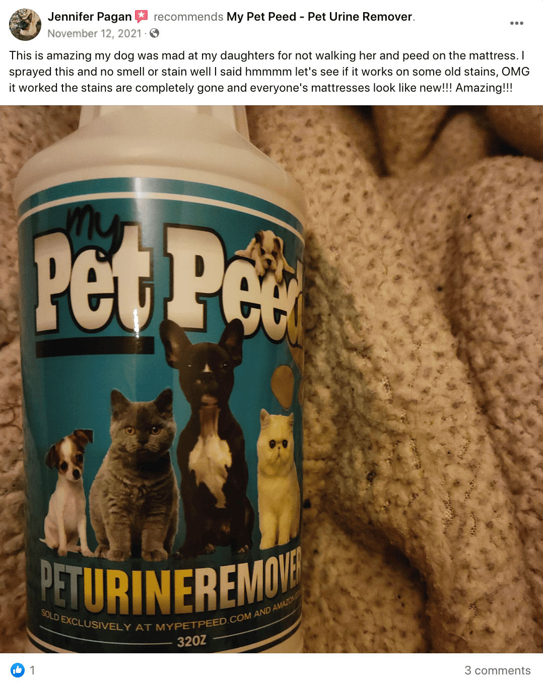 Amazing!!! | My Pet Peed - Pet Urine Remover