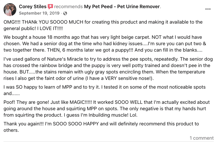 I'm SOOO SOOO HAPPY | My Pet Peed - Pet Urine Remover